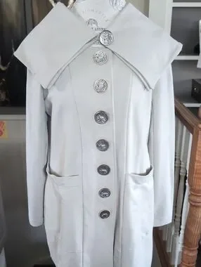 neon buddha | Jackets & Coats | Neon Buddha Light Taupe Buttonfront ...